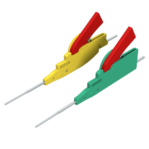 QFP IC clips 0.2 to 0.5mm pitch, short, 1 pair yellow/green | PMK ...